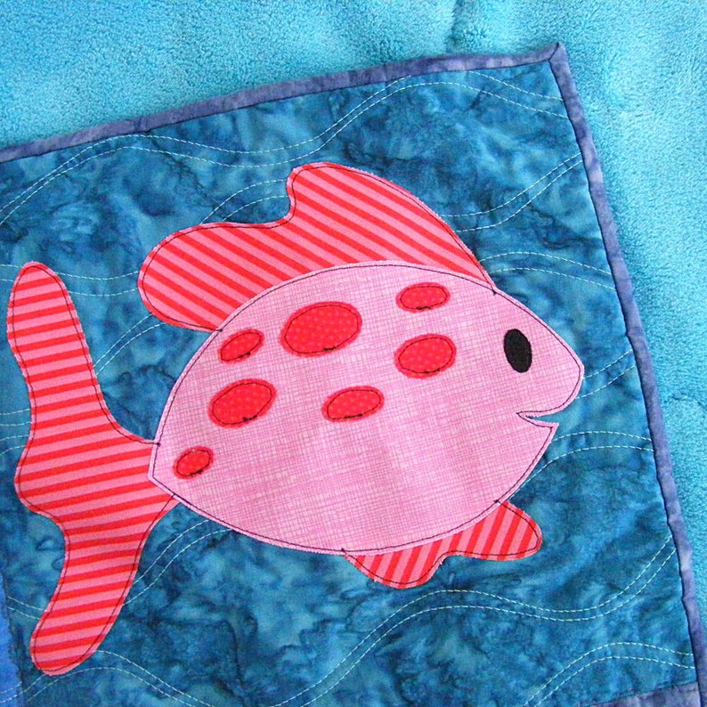 Fish Applique Quilt Pattern: Easy Quilt-as-you-go (PDF Pattern) - Etsy