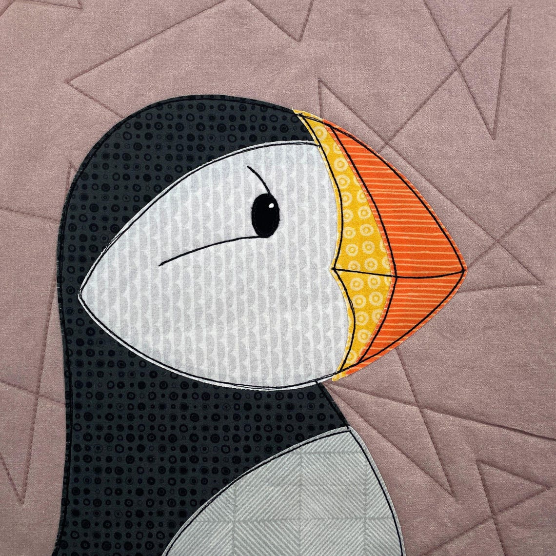 Palmer Puffin Applique Quilt Pattern: Easy Quilt-as-you-go (digital PDF ...