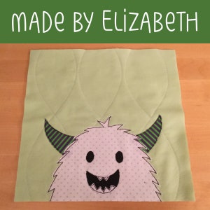 Yeti Monster Applique Quilt Pattern: Easy Beginner PDF (digital ...