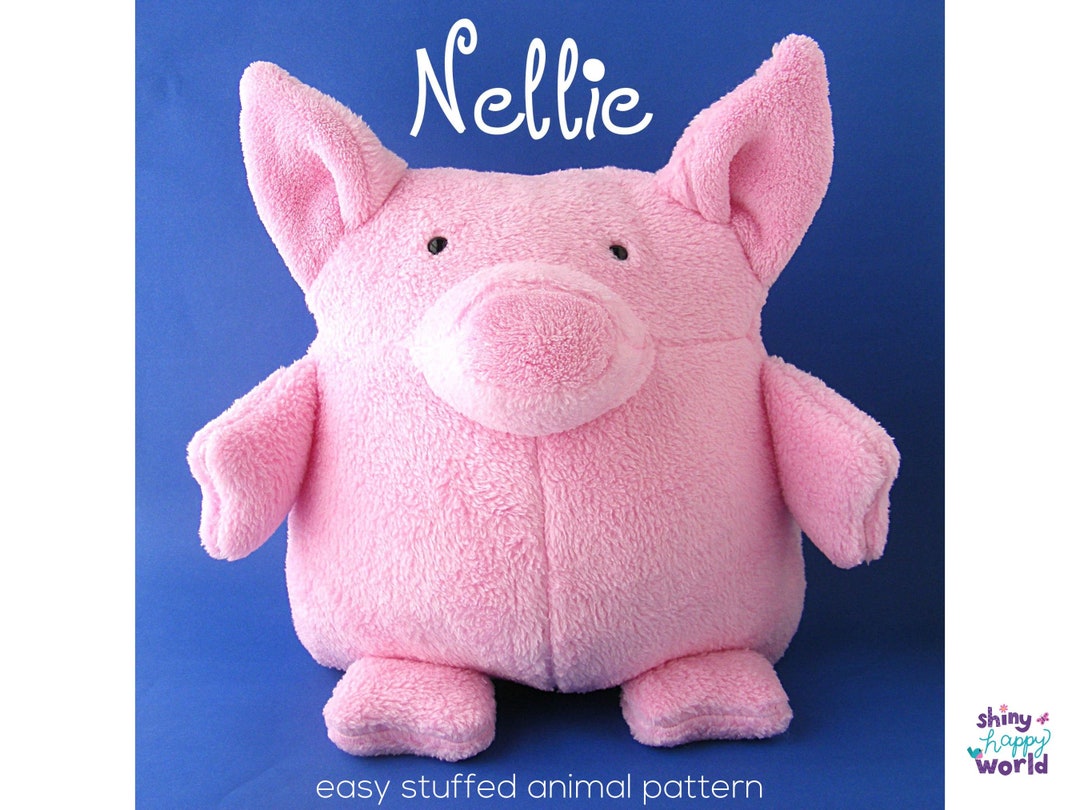 Nellie - a Cuddly Huggable Pig Stuffed Animal Pattern for Beginners ...