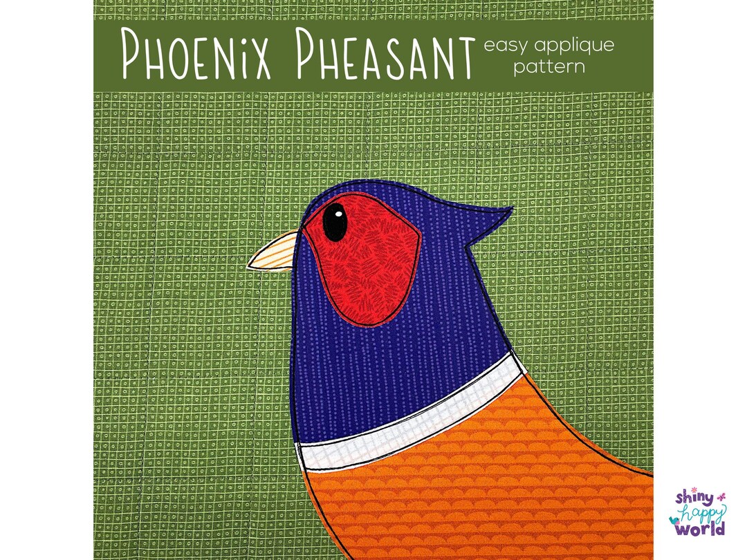 Phoenix Pheasant - Applique Quilt Pattern - Easy Digital PDF Pattern ...