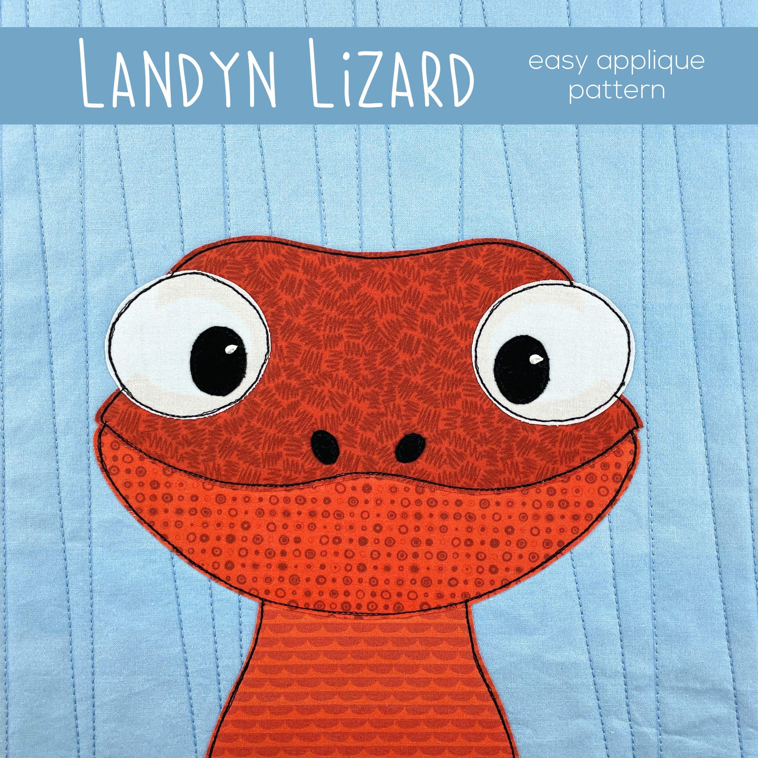 Landyn Lizard Applique Quilt Pattern: Easy Beginner PDF (digital ...