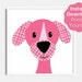 Pink Dog Printable Art Instant Download Print It Yourself - Etsy