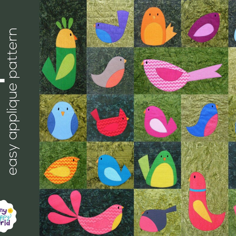 Bird Applique Pattern - Etsy