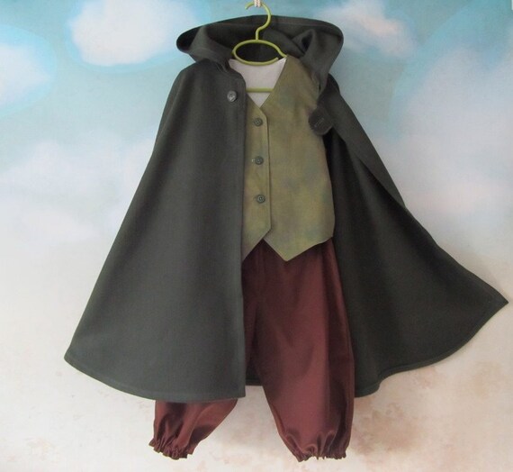 Toddler/Kid's Hobbit LOTR Costume: Cloak Vest & Pants | Etsy
