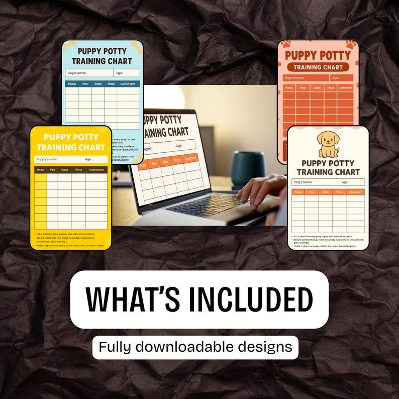 Puppy Potty Training Chart | Printable Housebreaking Tracker | Dog ...