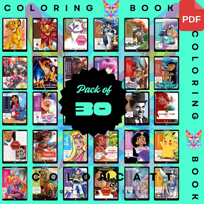 Hachette Coloring Book - Etsy