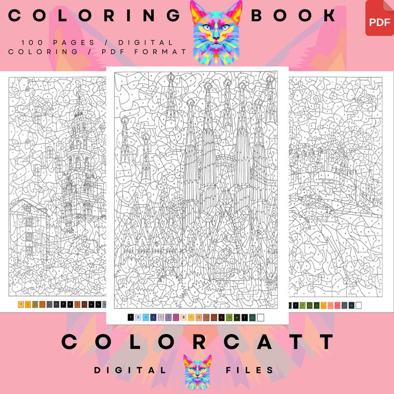 100 Mystery Color by Number | Classic Cartoon & Anime Mosaic Art ...