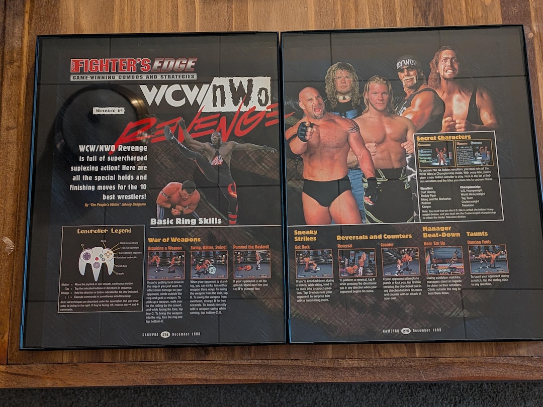 WCW Nwo Revenge (1998) 8.5x11 Vintage Framed Poster - Etsy