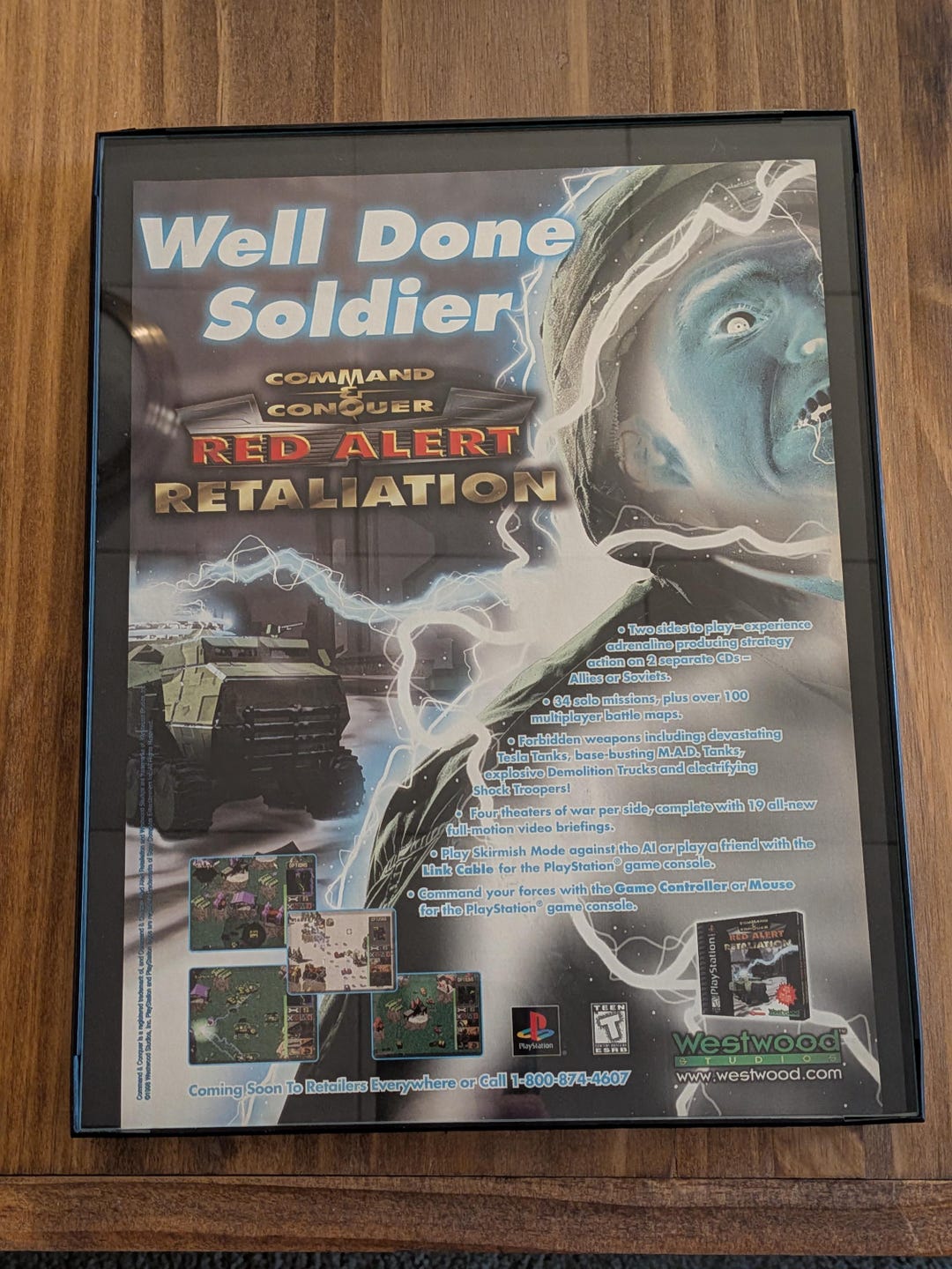 Command & Conquer Red Alert Retaliation (1998) 8.5x11 Vintage Framed ...
