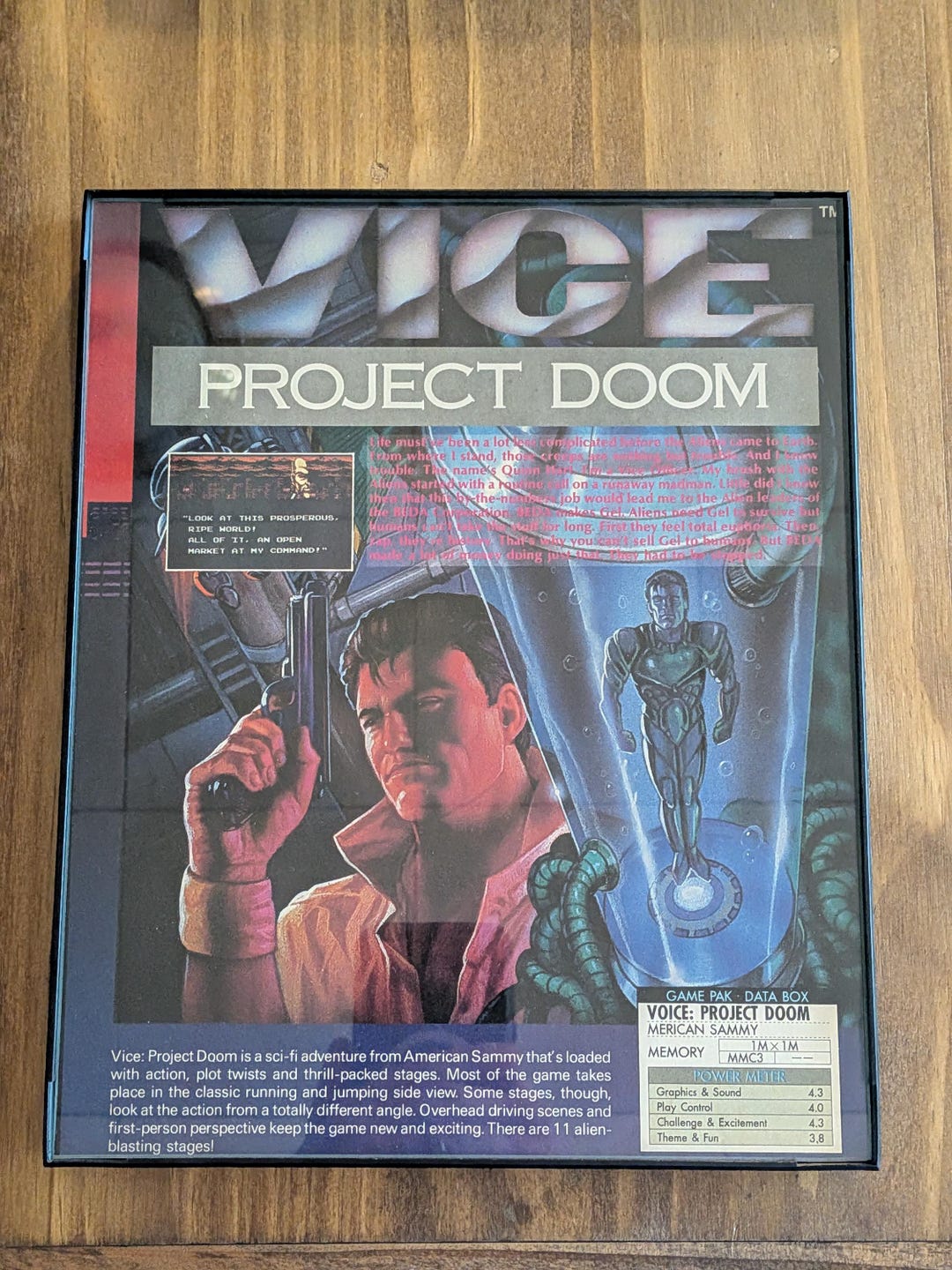 Vice Project Doom (1991) 8x10 Vintage Framed Poster - Etsy