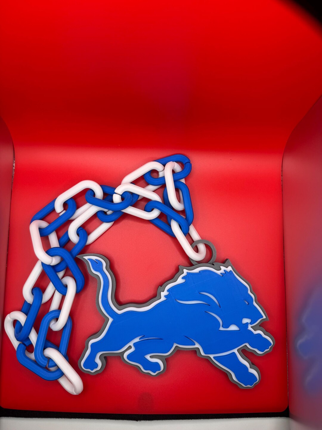 Detroit Lions Pendant and Chain - Etsy