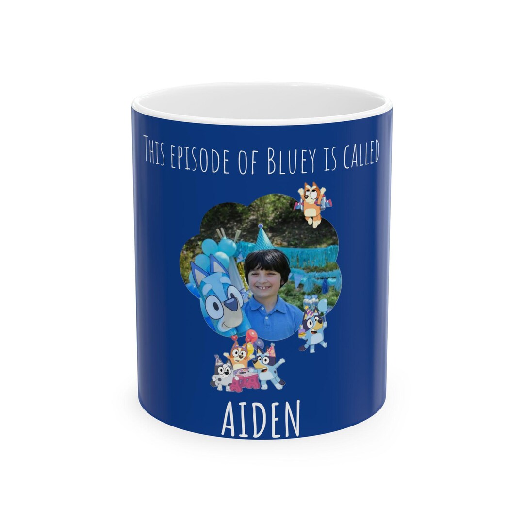 Bluey Centerpiece Party Ceramic Mug | Bluey Theme, Customizable - Etsy