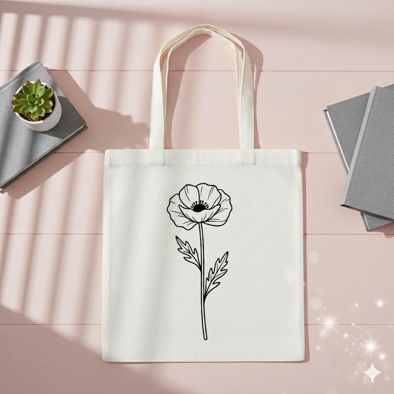 Poppy Outline Svg,png: Cut Ready Digital Design for Cricut Silhouette ...
