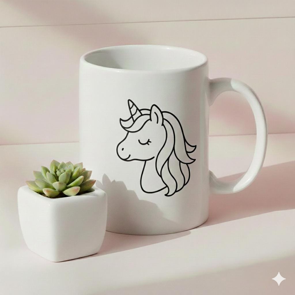 Unicorn SVG & PNG- (commercial Use) Minimalist Cut Design for Cricut ...