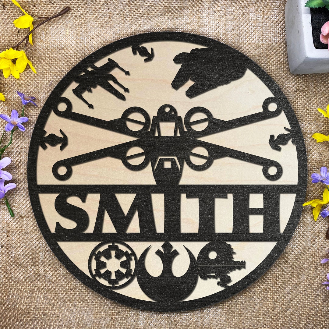 Personalized Star Wars Family Name Sign Rebel X-wing - Etsy