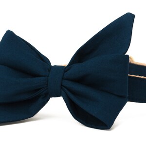 Crew Lala Navy Blue Belle Bow Dog Collar - Etsy