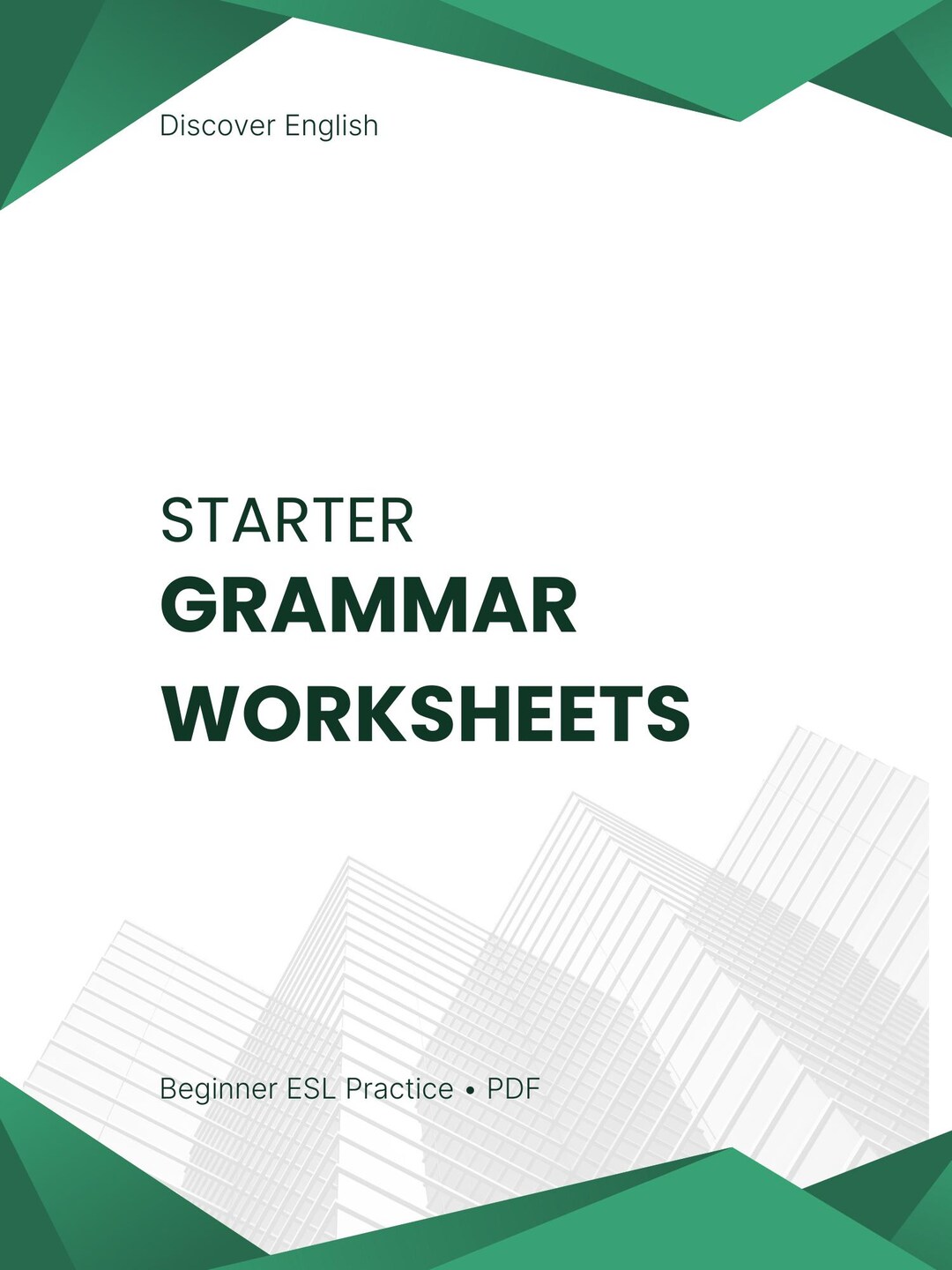 Discover English Starter Grammar Worksheets | Beginner ESL Practice PDF ...