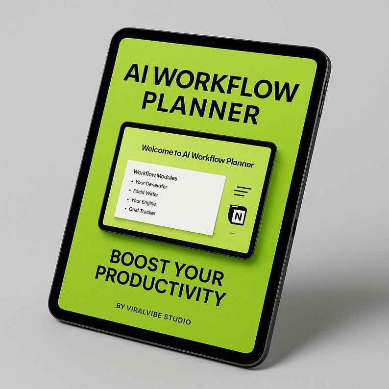 AI Focus & Mindfulness Notion Template | Productivity System | Mental ...