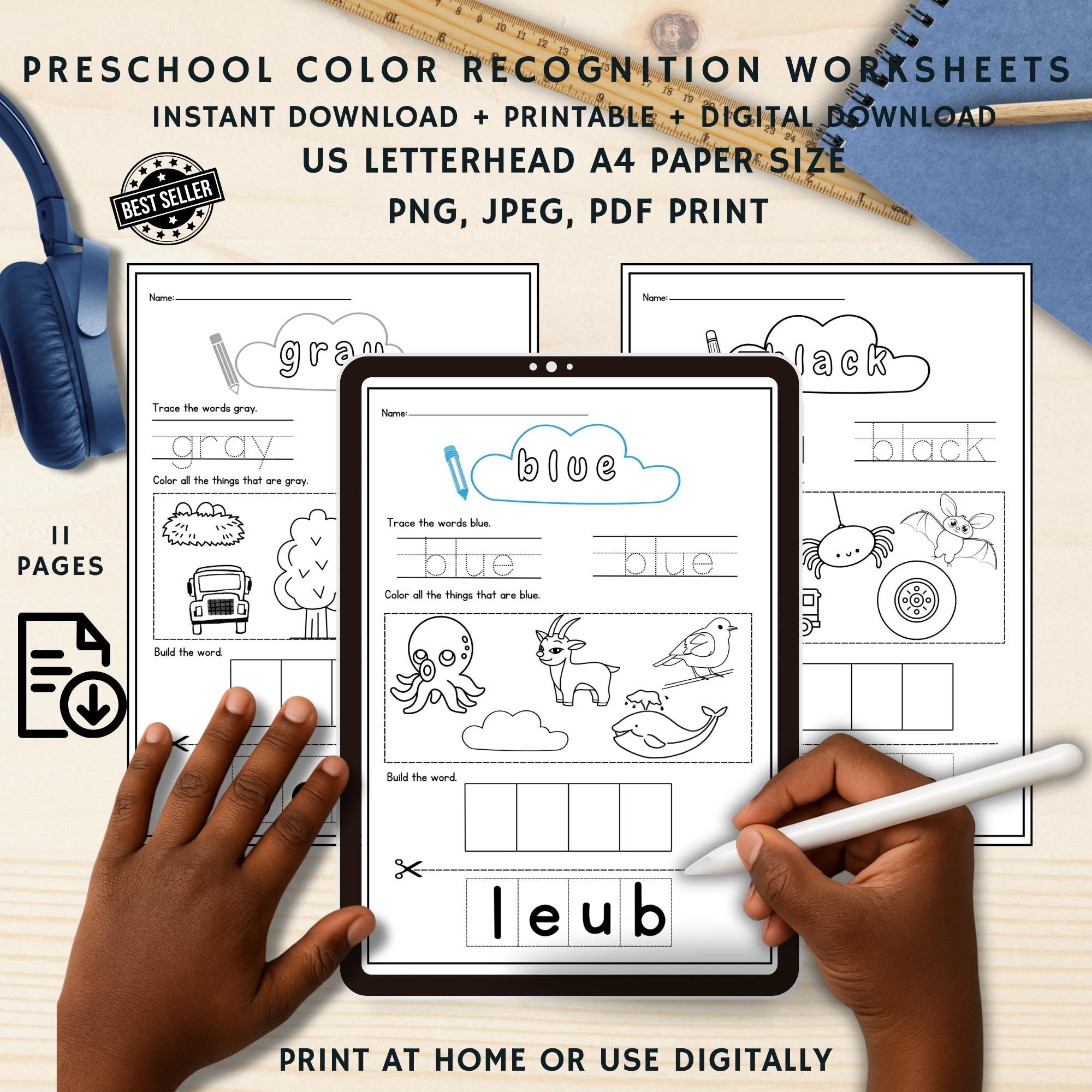 Printable Preschool Color Recognition Worksheets | Toddler Learning ...