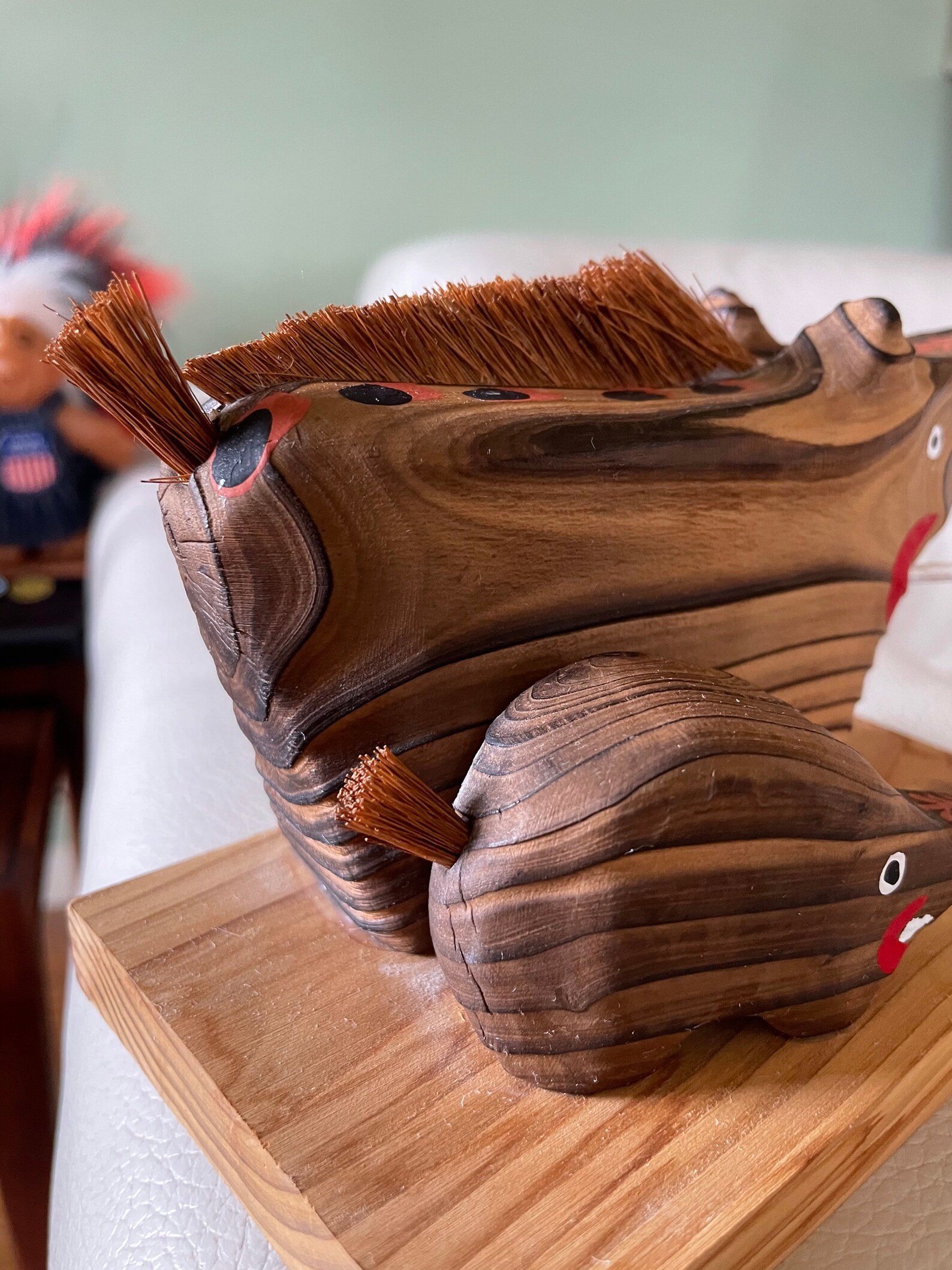 Japanese Folk Art Cryptomeria Inoshishi Boar Pig and Piglet - Etsy