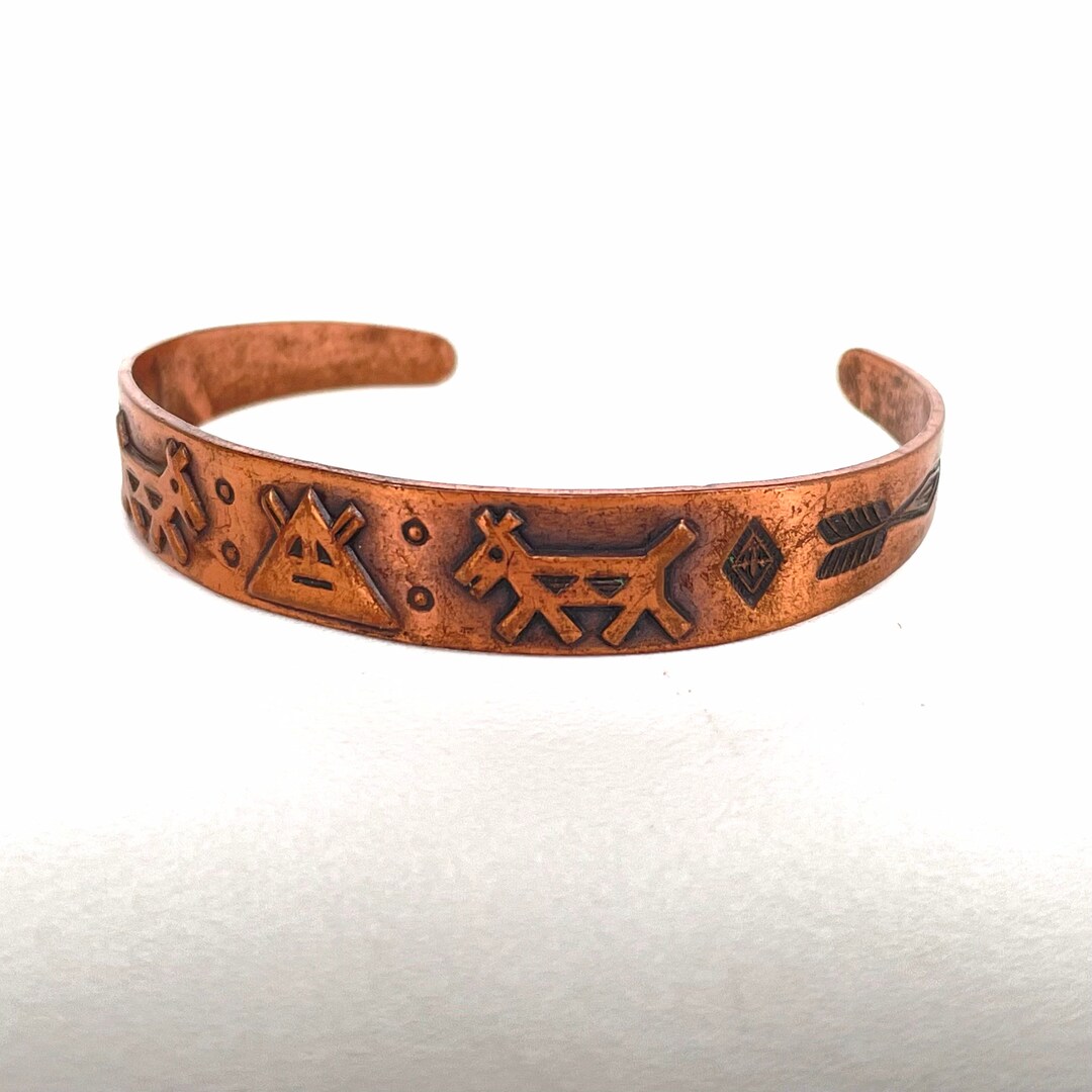 Copper Cuff Bracelet by Bell Trading Co. With Native American - Etsy
