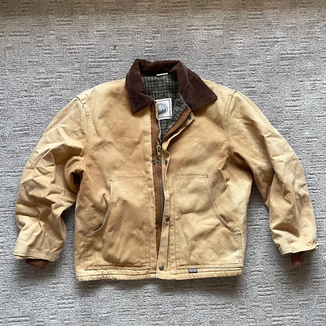 Vintage Wall’s Blanket Lined Chore Jacket Distressed Canvas Duck ...