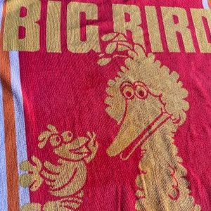 RARE Vintage 1970s Big Bird Beach Towel: Sesame Street Muppets Damask ...