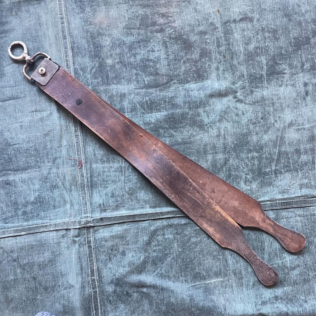 Antique Leather PERFECTION Razor Strop by Wm. A Shull, Philadelphia ...