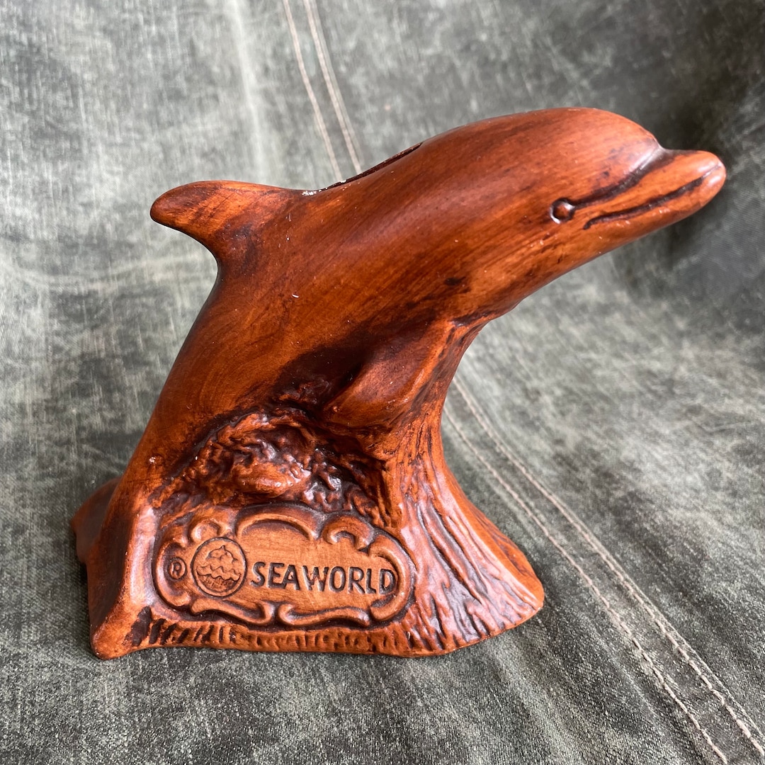 Vintage 1960’s Seaworld Ceramic Dolphin Coin Bank by Treasure Craft ...