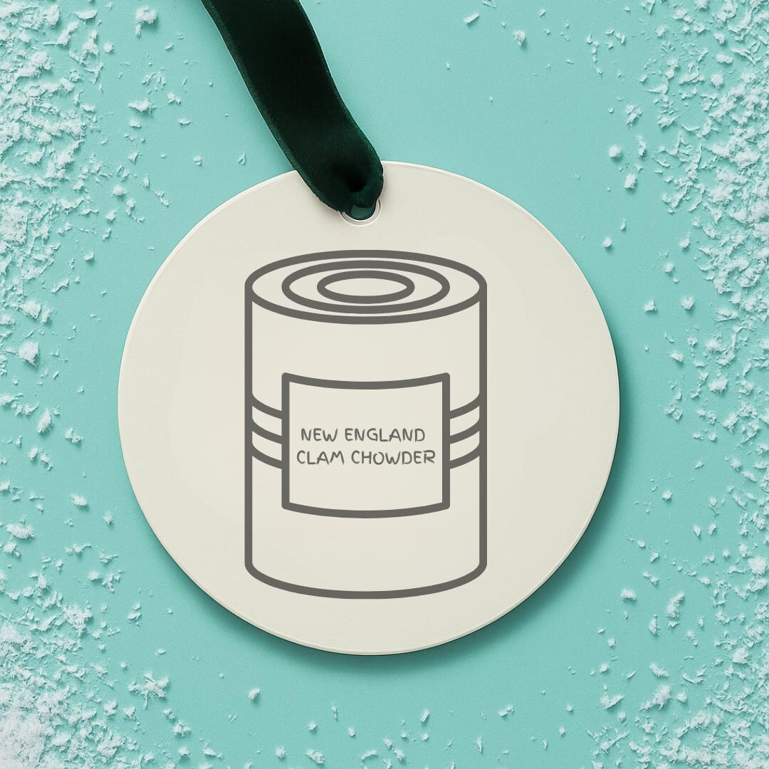 Clam Chowder Hanging Christmas Decoration | Small Can of Soup | Quirky ...