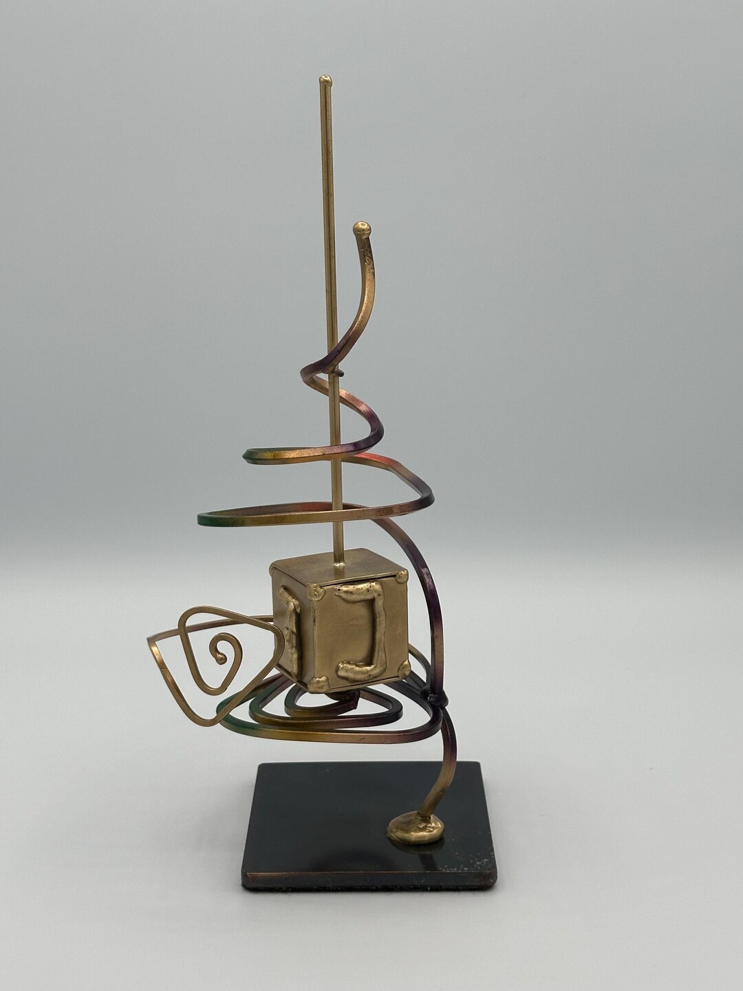 Brutalist Metal Dreidel Sculpture - Handmade Hanukkah Decor - Etsy