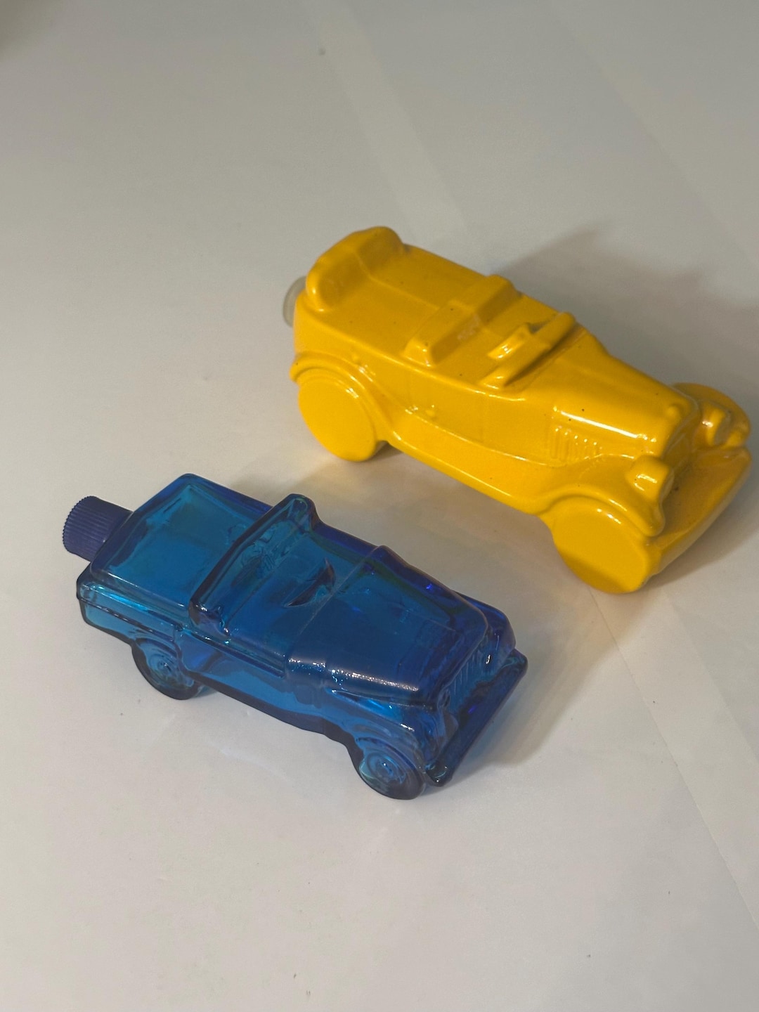 Avon Vintage Men’s Glass Car/jeep After Shave Decanter/empty-set of 2 ...