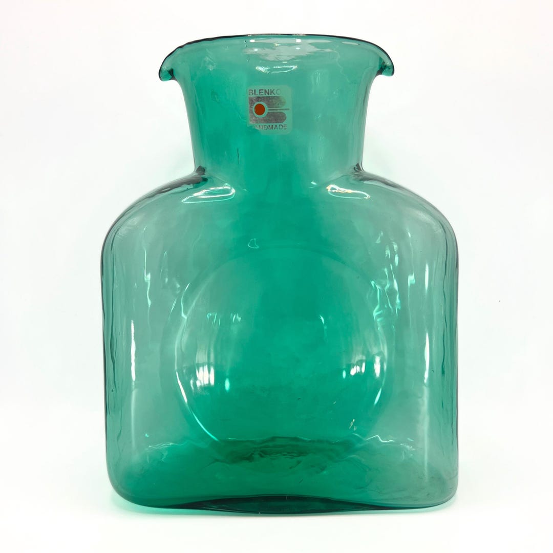 Blenko Clover Green 384 Water Bottle - Etsy
