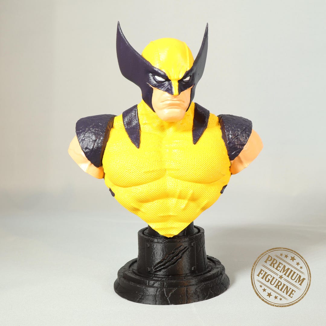 Hand-painted Wolverine Bust – Premium Superhero Fan Art | 3d-printed ...