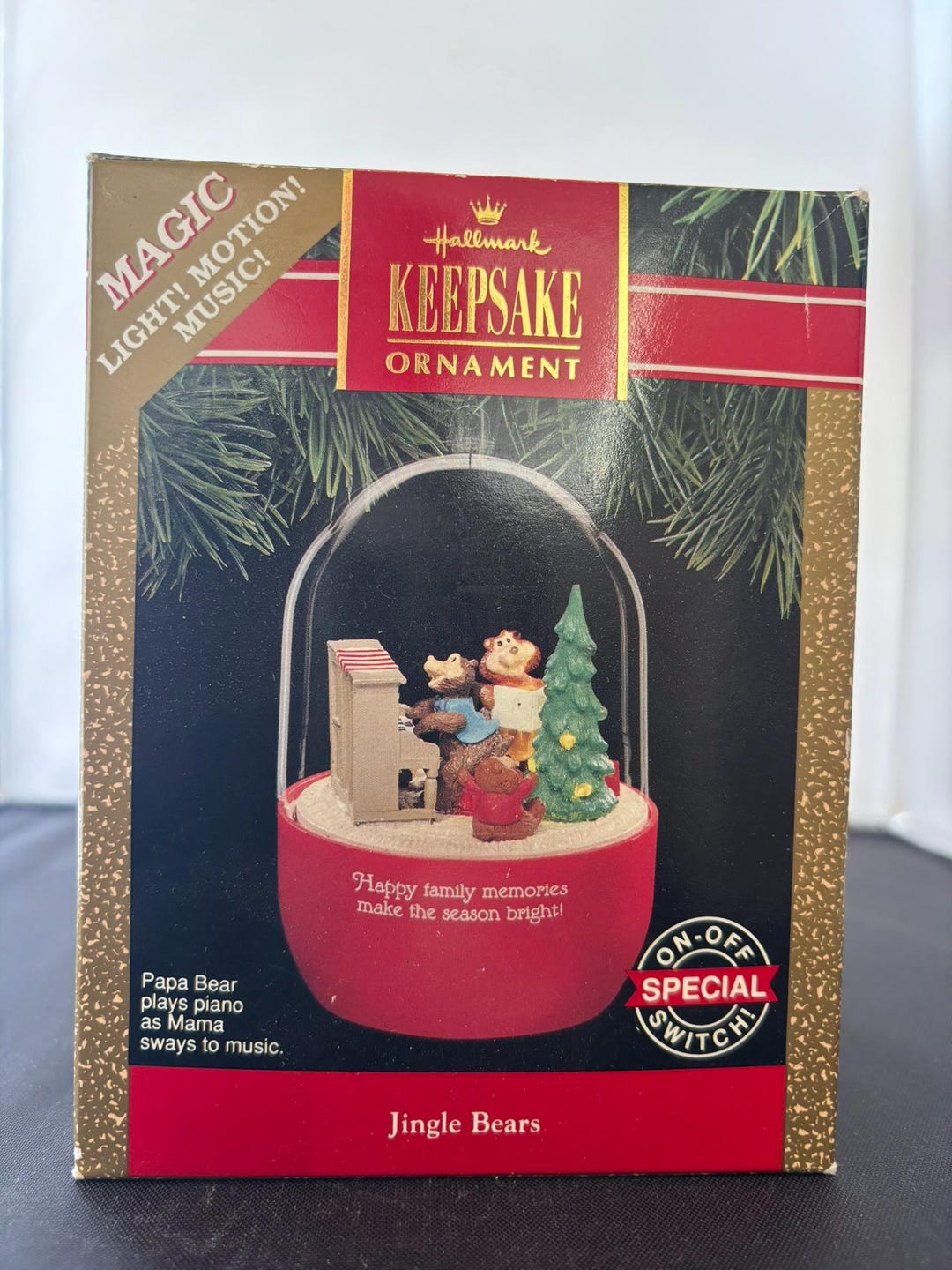 Hallmark Keepsake Magic Christmas Ornament: Jingle Bears Light Sound ...