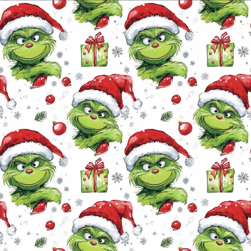 Grinch Fabric by the Yard - Etsy