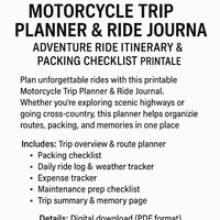 Motorcycle Road Trip Journal Personalized Travel Notebook Custom Name ...