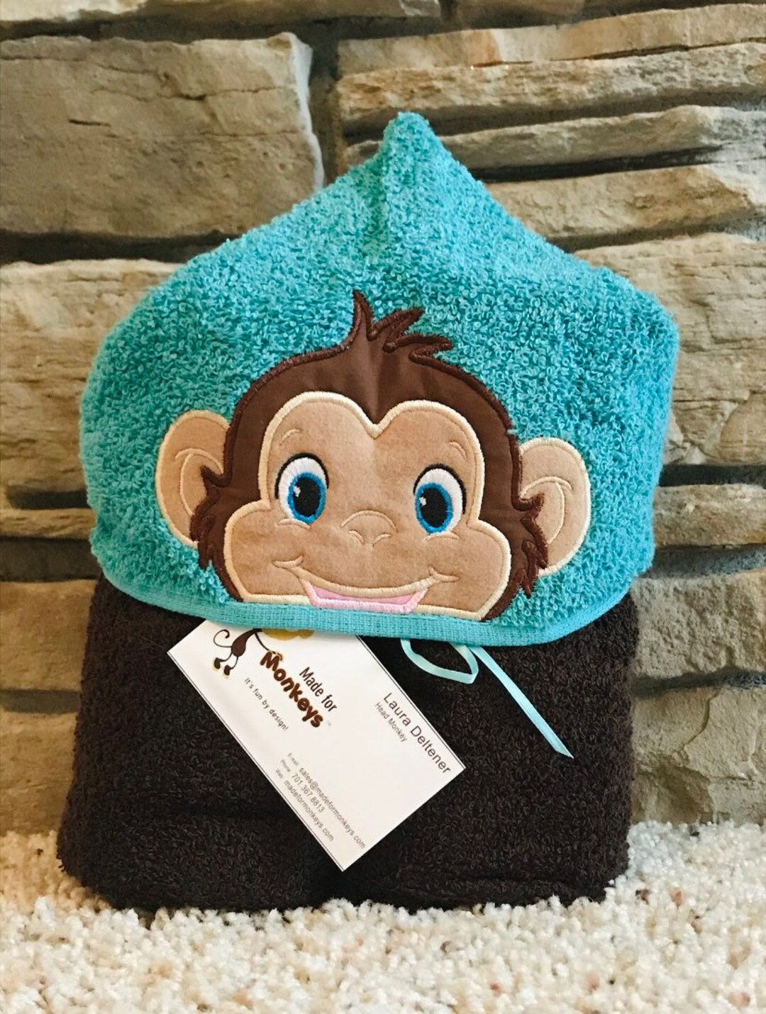Monkey Hooded Towel - Etsy