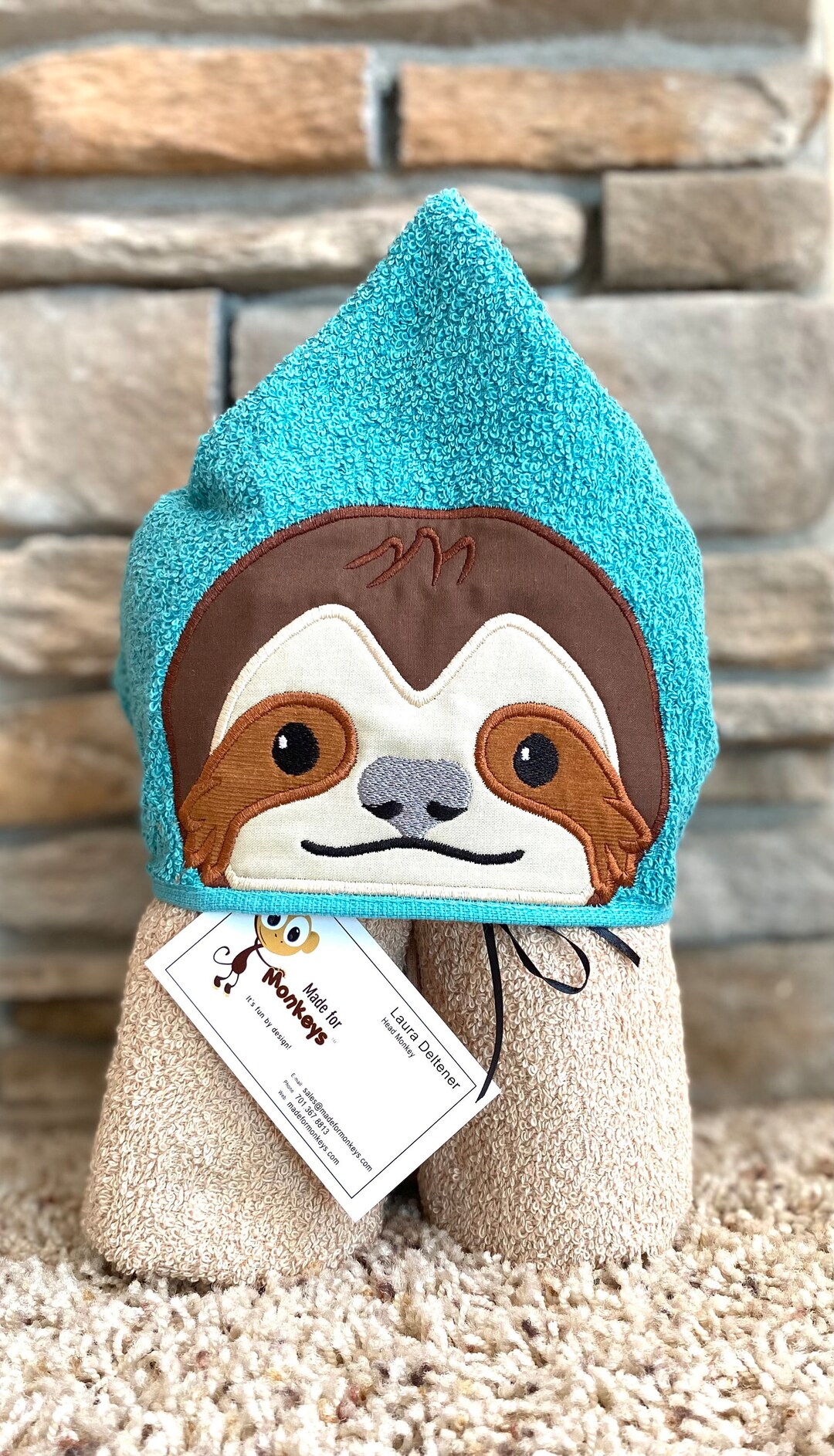 Sloth Kids Hooded Towels - Etsy