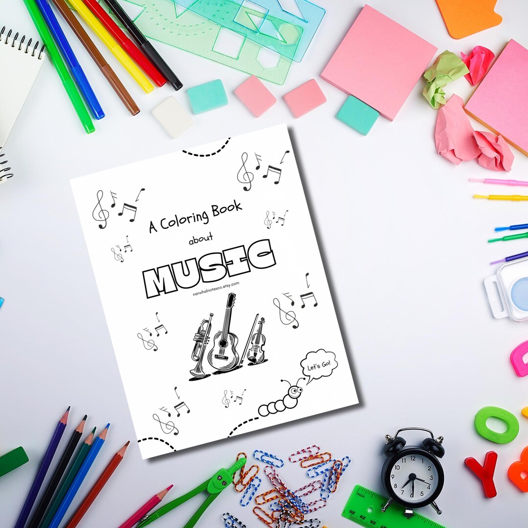 Music Coloring Book | Digital Template | Printable | Crafts for Kids - Etsy