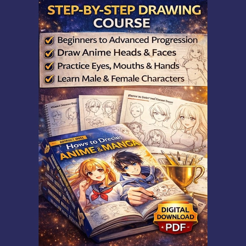 How to Draw Anime & Manga – Step-by-step Guide for Beginners to ...
