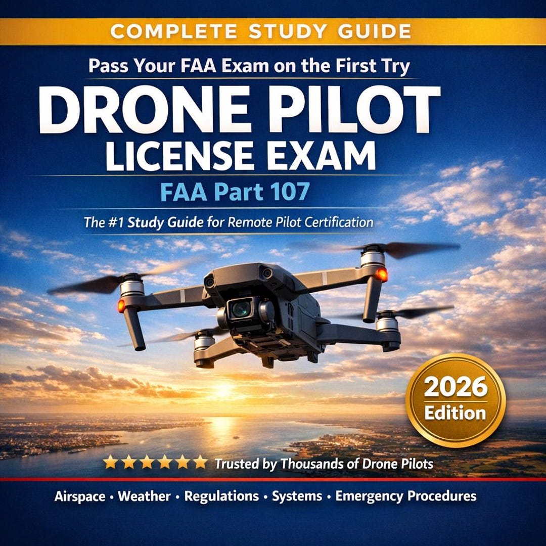 FAA Part 107 Drone Pilot Exam Study Guide 2026 — 500 Practice Questions ...