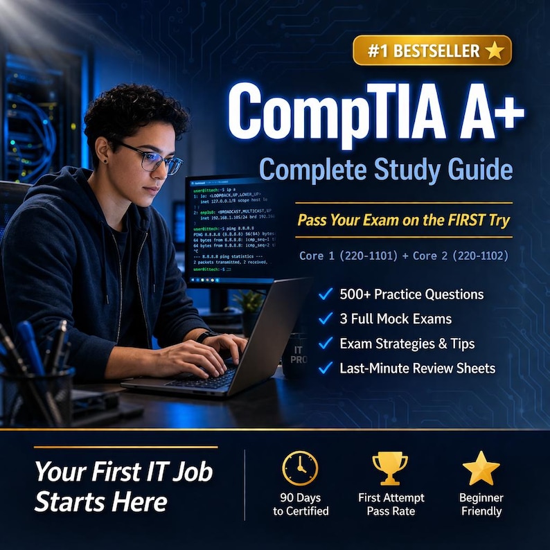Comptia A+ Study Guide | 500+ Practice Questions, Mock Exams (PDF ...