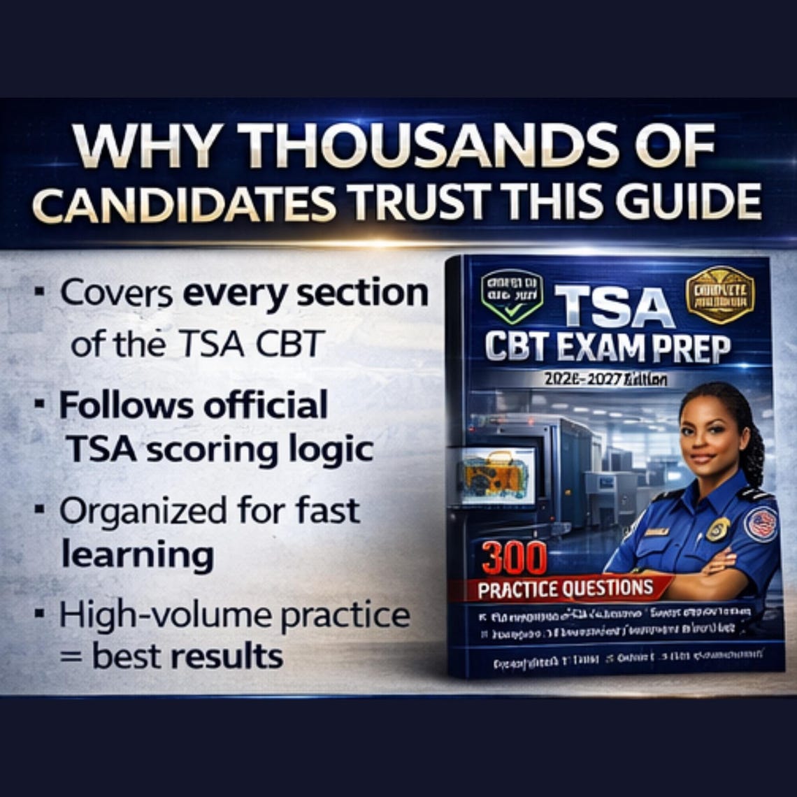 TSA Exam Prep 2026-2027 | Practice Questions | CBT Test Study Guide PDF ...