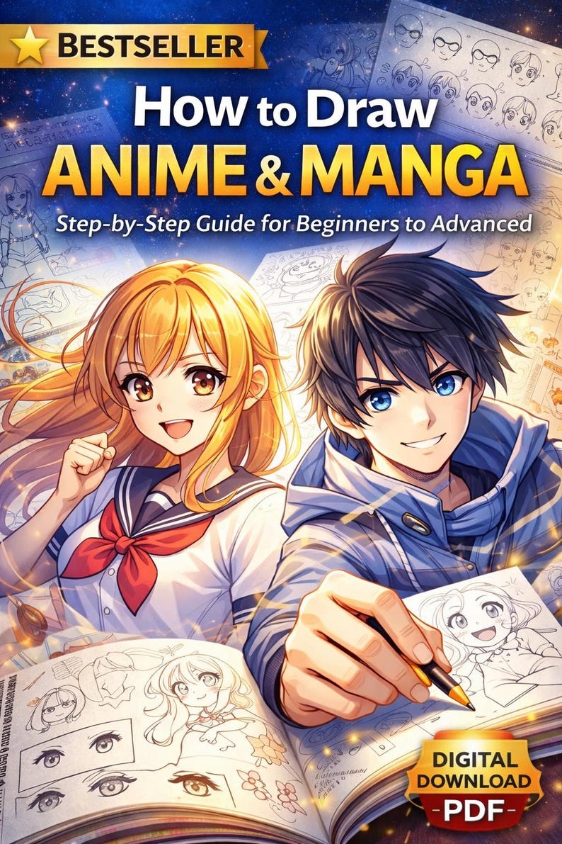 How to Draw Anime & Manga – Step-by-step Guide for Beginners to ...