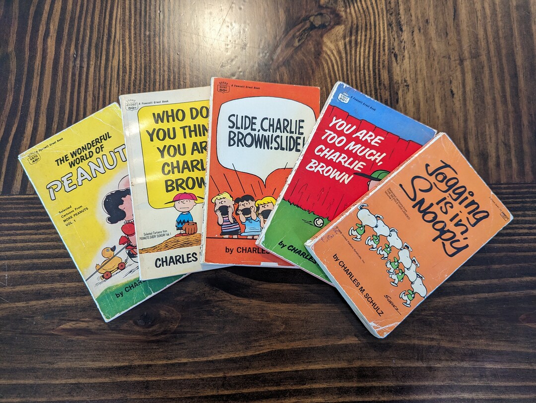 Vintage 1960's - 80's Charlie Brown Books - Charles M. Schulz, Includes ...