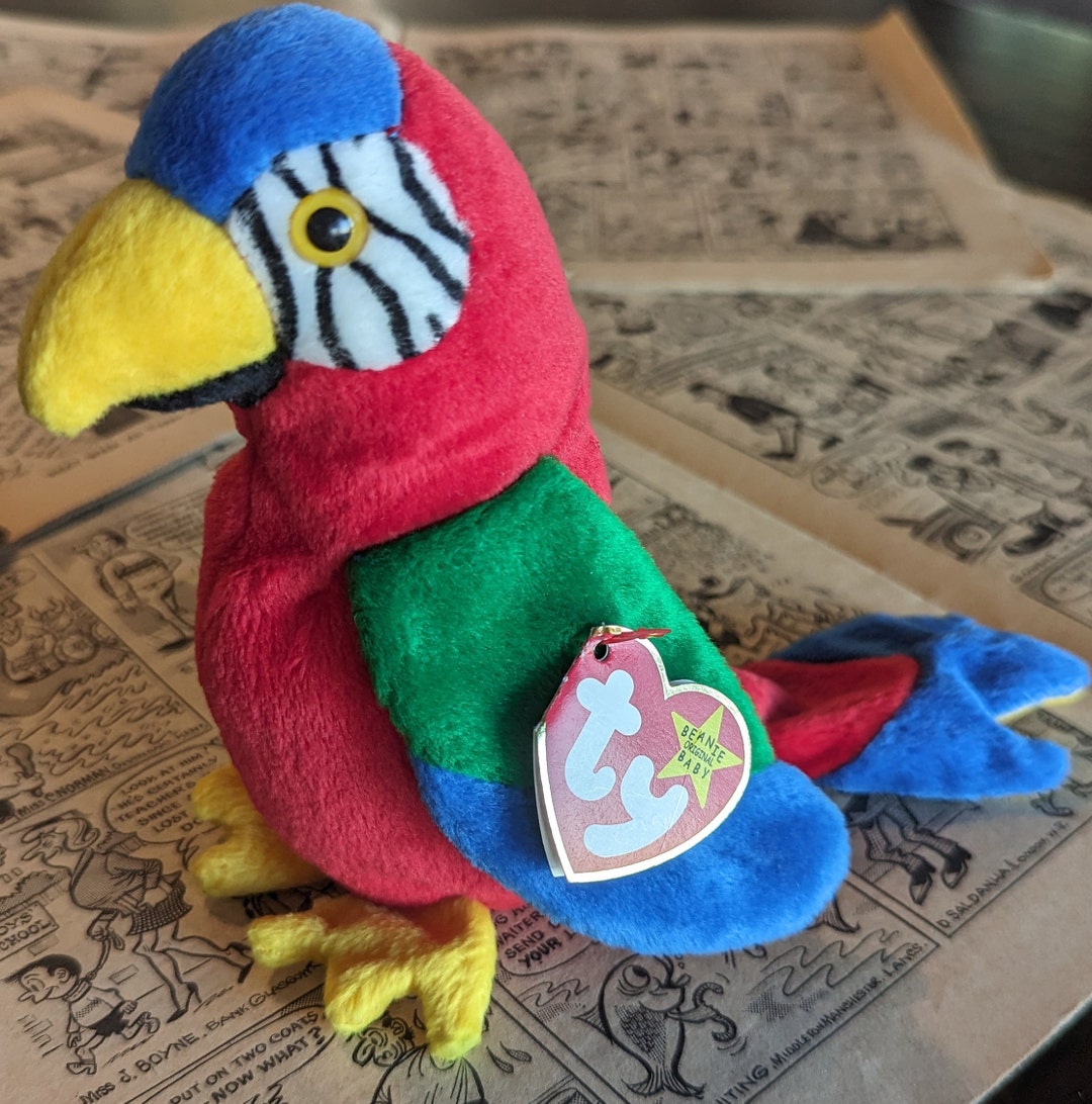 TY Beanie Baby "jabber" Parrot, 5th Generation - Retired, 1997 - Etsy