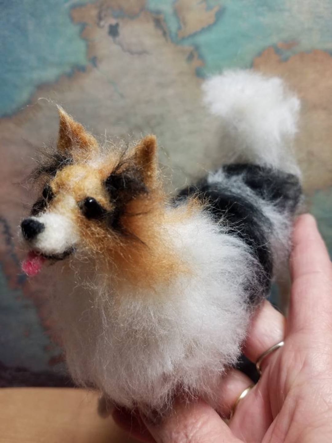 Needle Felted Herding Dog/border Collie- Multi Colored - Etsy