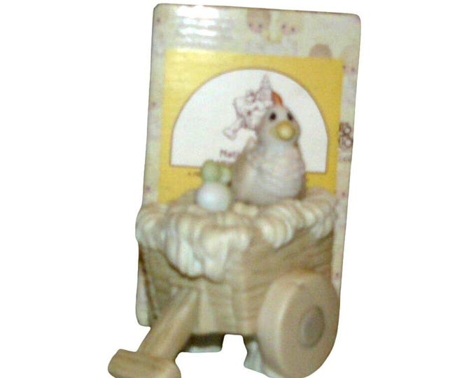 Precious Moments Porcelain Nativity Chicken & Cart Figurine Vintage Box ...